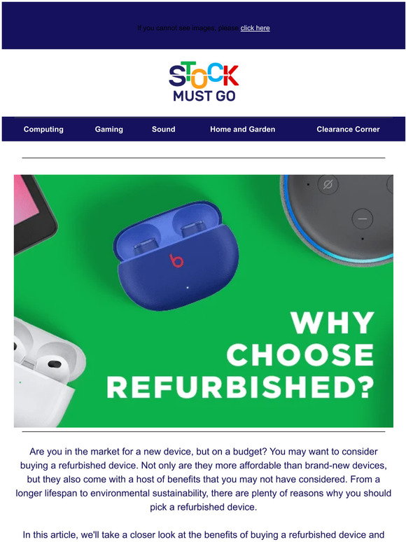 Stock Must Go: 📱 Why choose a refurbished device? | Milled