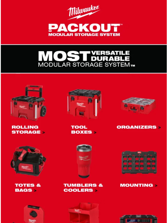 Milwaukee Tool: PACKOUT™ | Virtually Build Your System | Milled