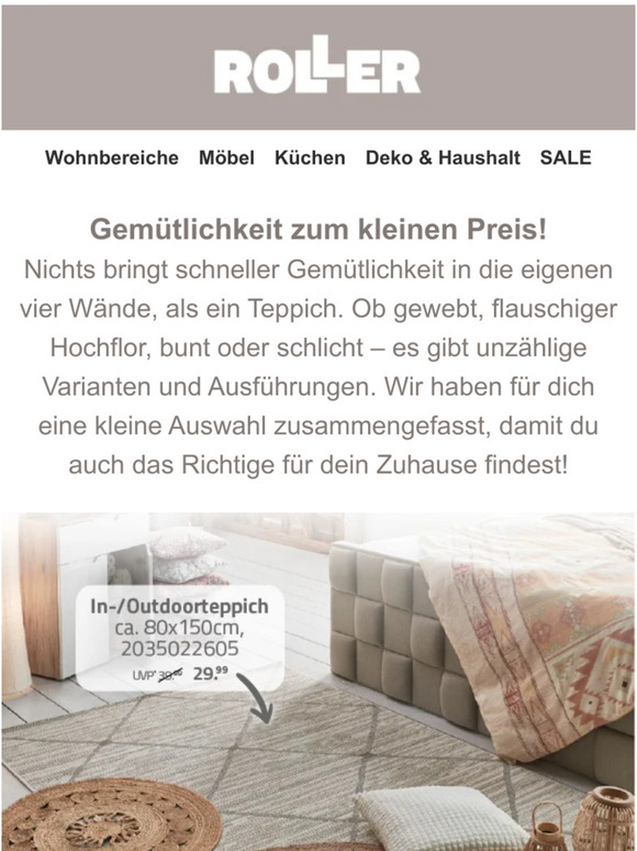 ROLLER: Hast du noch Platz in deinen vier Wänden? Denn diese Teppiche ...