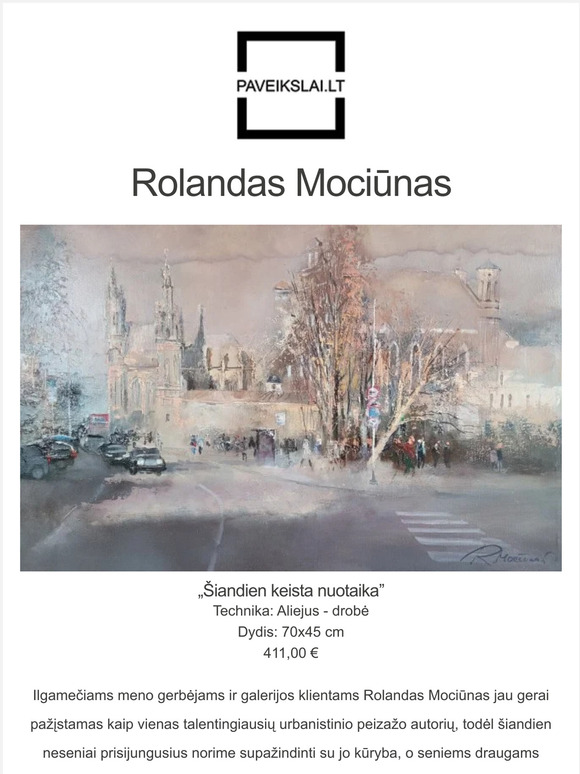 Gallery Paveikslai: 🌆 Rolandas Mociūnas - įsimylėjęs miestą | Milled