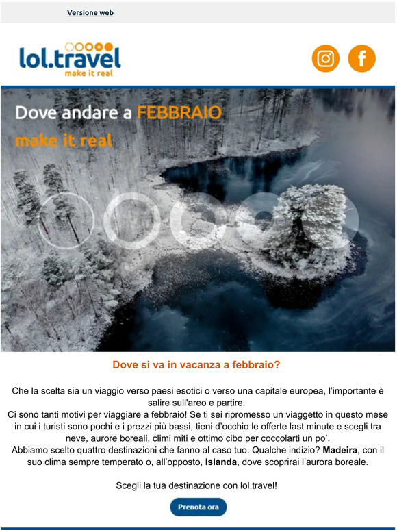 Lol Travel: Dove si va a febbraio? Ecco i viaggi migliori! | Milled