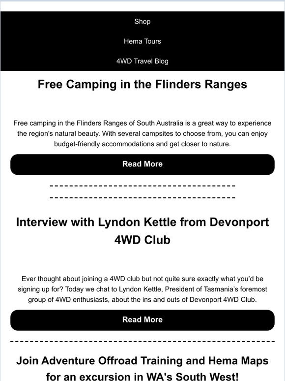 Hema Maps: Free 4WD camping locations to discover the beauty of ...