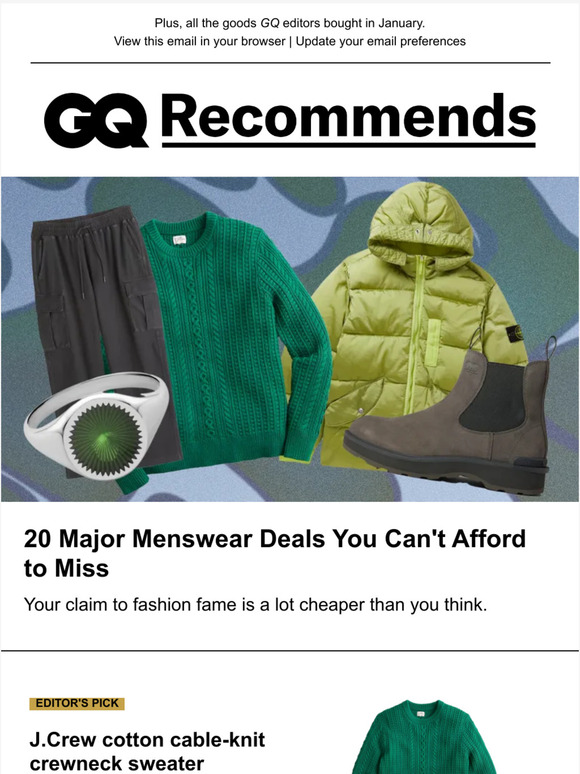GQ: 20 Major Menswear Deals You Can't Afford to Miss | Milled