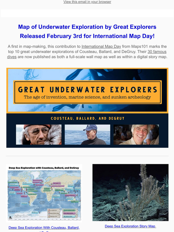 Maps: Great Underwater Explorers - Map of 30 Famous Dive Sites Released ...
