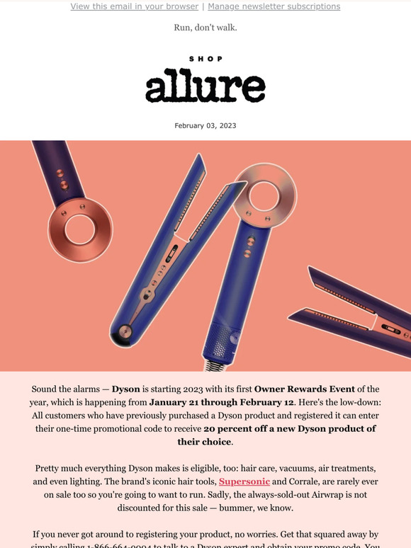 Allure: Dyson Is Having a Rare Sale on Its Award-Winning Hair Tools ...