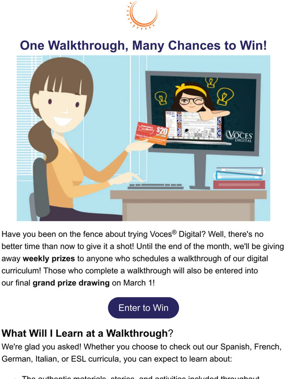 Teacher's Discovery: Try Voces Digital for Free and Win a Prize! | Milled