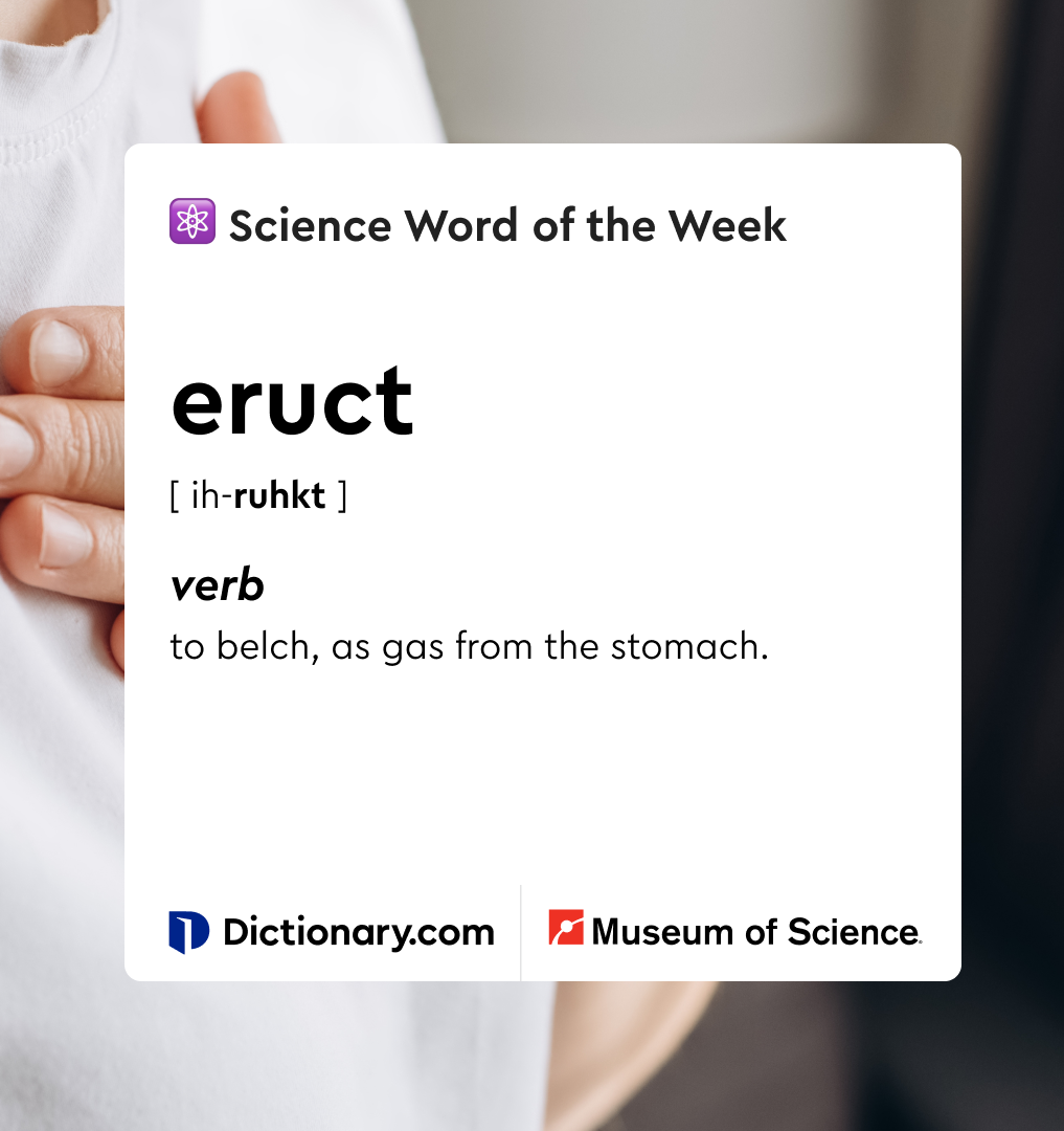 Dictionary.com: eruct | Science Word Of The Week | Milled