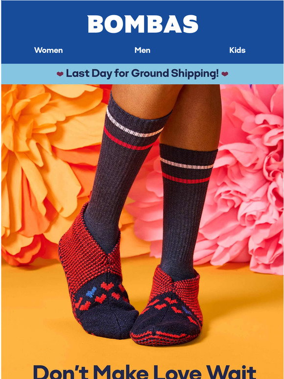 Bombas: Last Call: Send V-Day Gifts With Ground Shipping | Milled