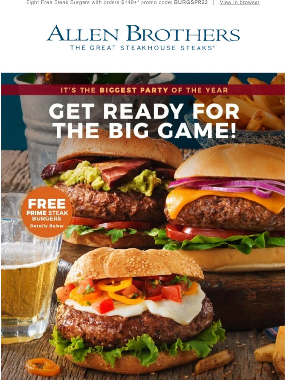 Allen Brothers: Game-Day Burgers! Get Ready for the Big Game | Milled