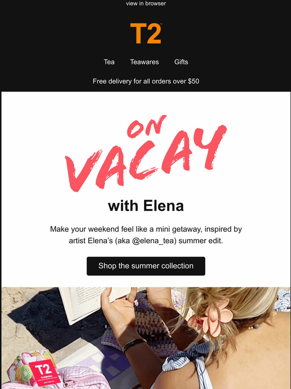 T2 Tea: On vacay with @elena_tea ☀️ | Milled