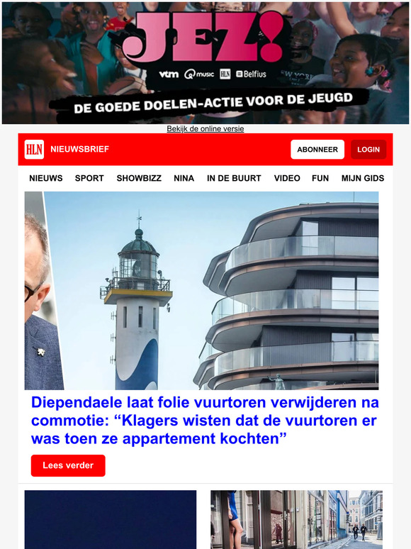 HLN: Diependaele laat folie vuurtoren verwijderen na commotie: “Klagers ...
