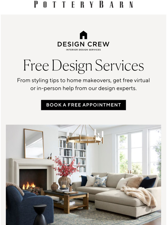 Pottery Barn: FREE interior design help. ️ | Milled