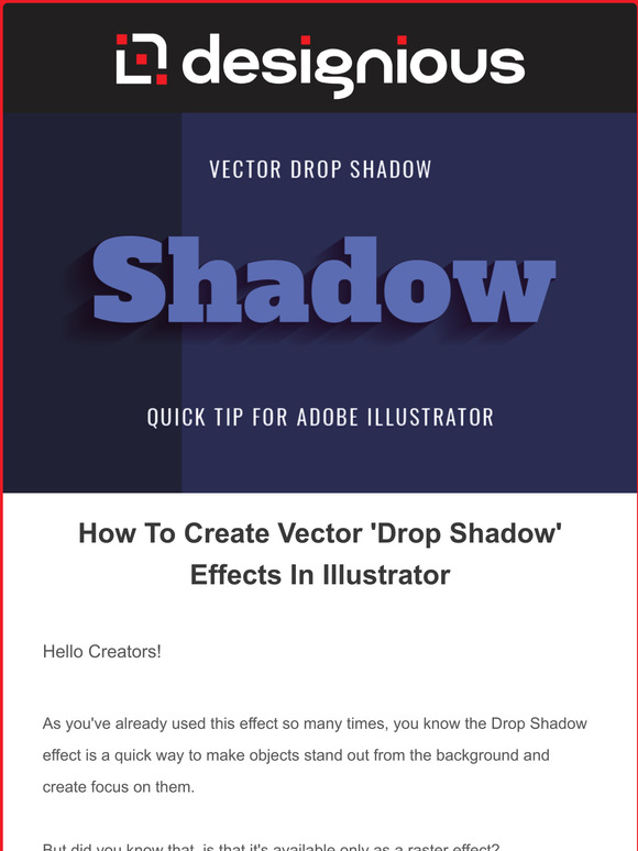 Designious: EZ Tip: How To Create Vector 'Drop Shadow' Effects In Illustrator | Milled