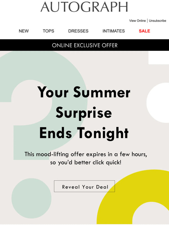 Autograph Fashion: Open to Reveal Your Weekend Surprise! | Milled