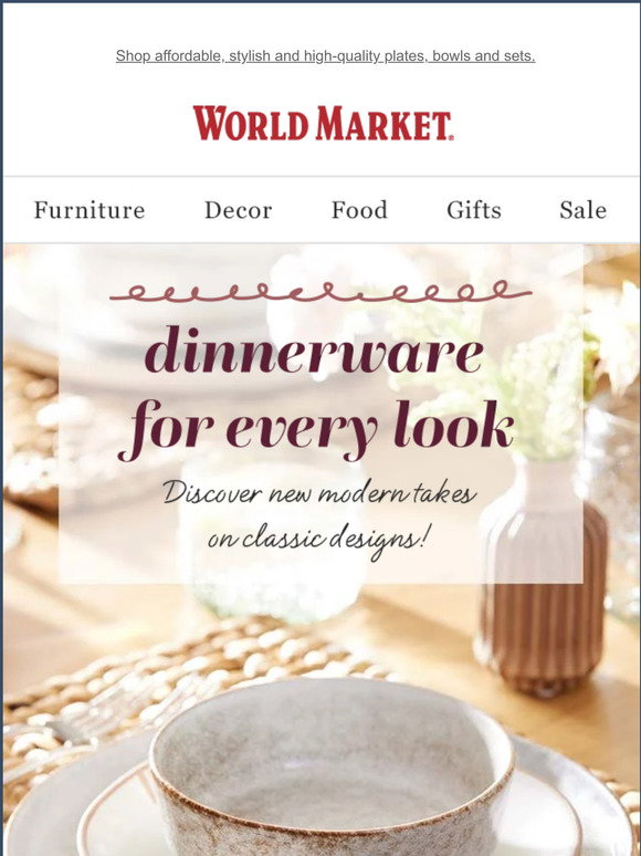 Cost Plus World Market: INSIDE: Gaze upon our NEW dinnerware ...