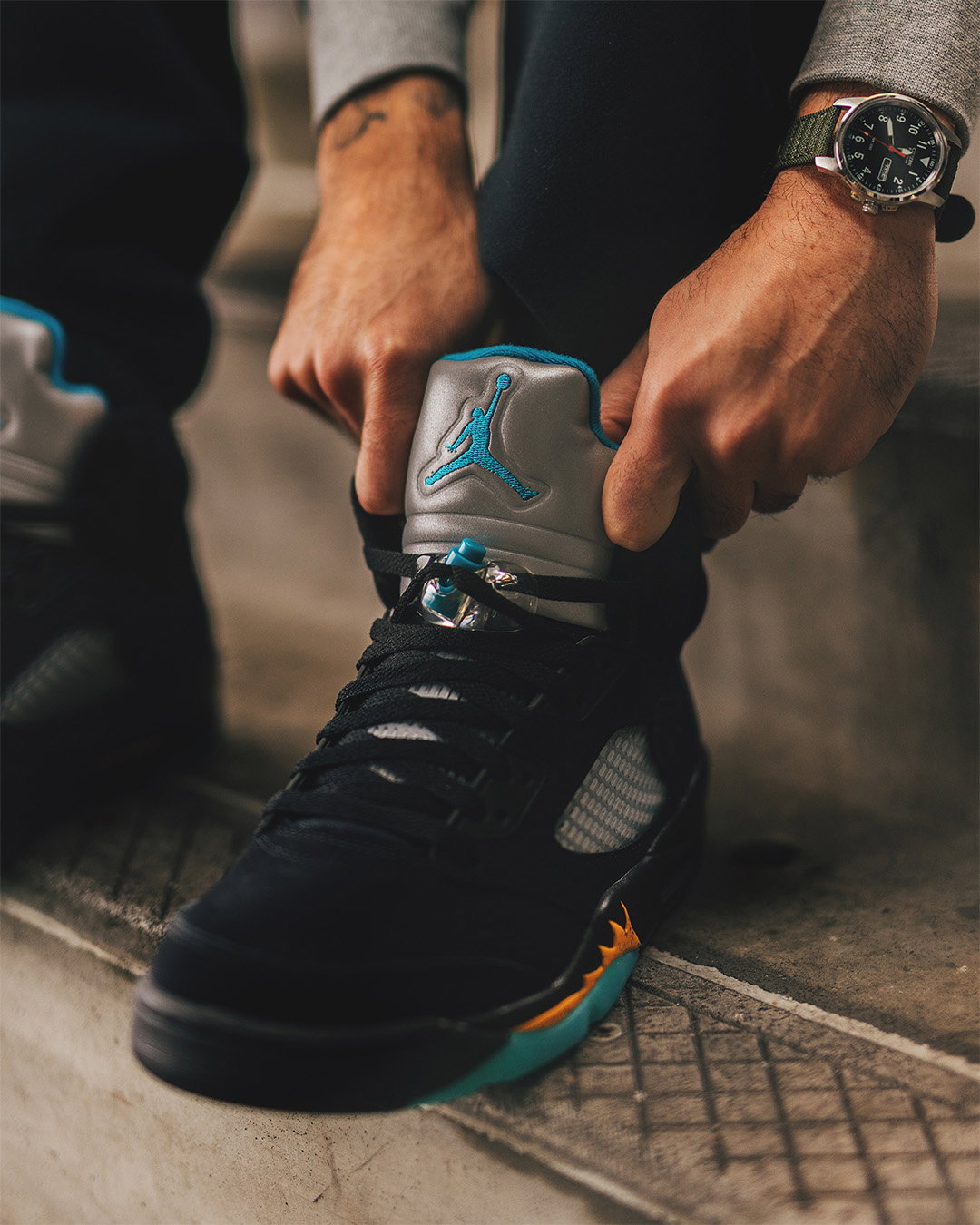 DTLR: Set To Drop ⏰ Air Jordan 5 'Aqua' | Milled