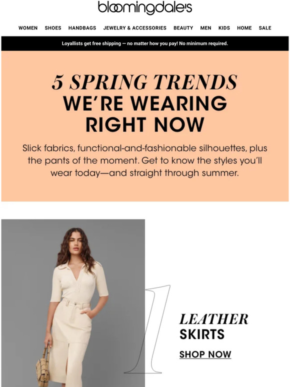 Bloomingdale's: 5 top spring trends to wear RN | Milled