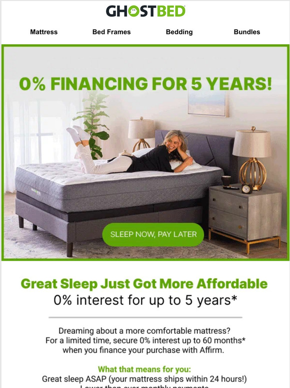 GhostBed: *Did You Know? Financing is easy peasy! | Milled
