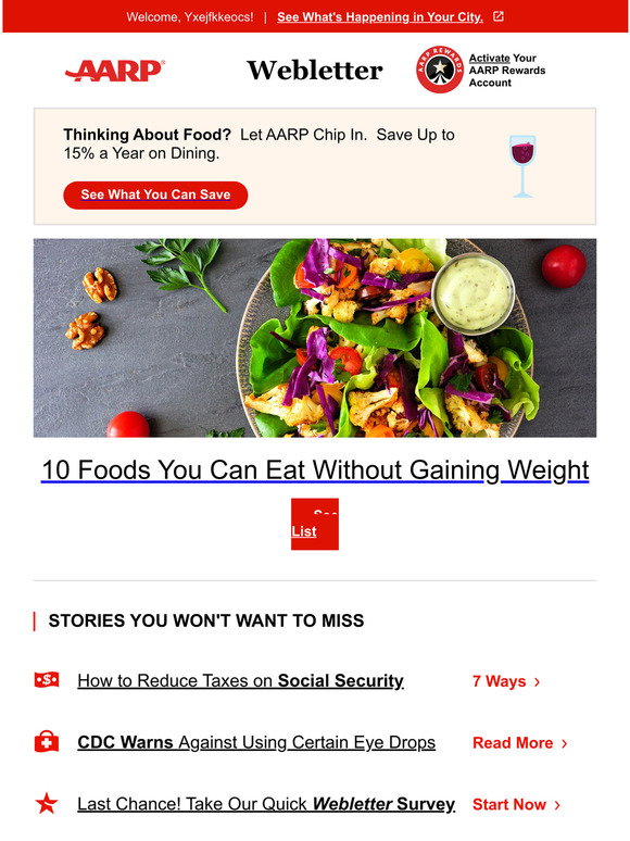 AARP: 10 Foods You Can Eat Without Gaining Weight | Milled