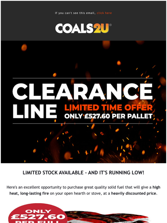 Coals2U: We're running low on stock! For only £527.60 per pallet, you won't find it cheaper ...