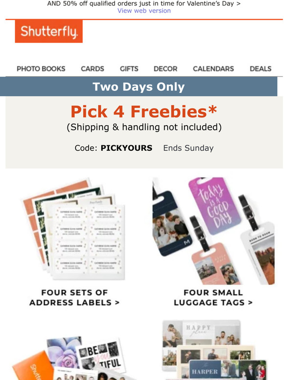 Shutterfly: Feel the love with 4 FREEBIES just FOR YOU | Milled