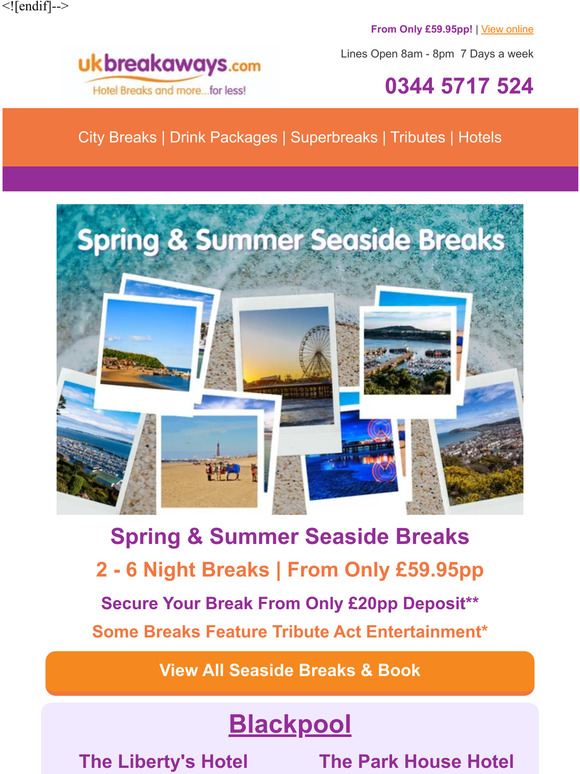 UK Breakaways: Spring & Summer Seaside Breaks | Milled