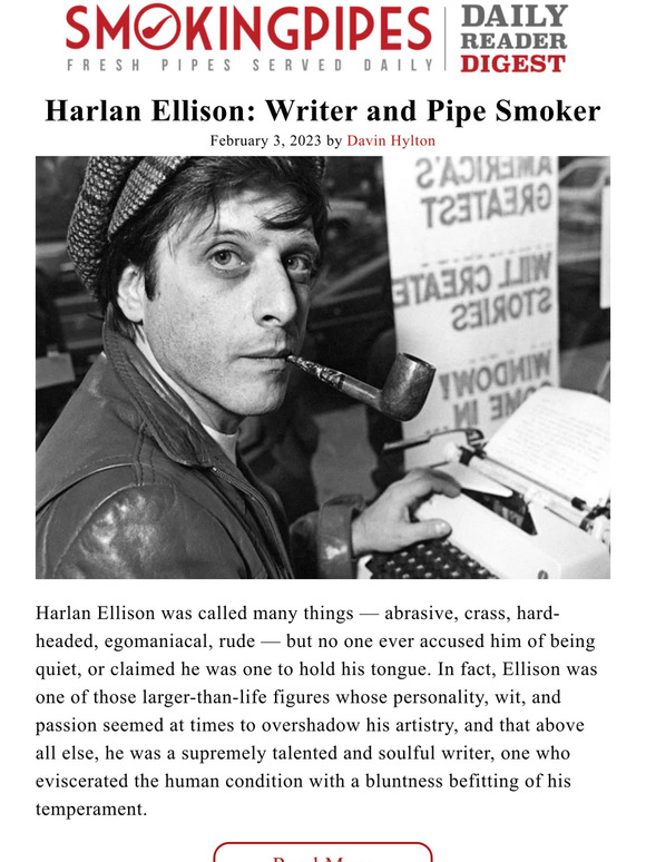 Smokingpipes: Harlan Ellison: Writer and Pipe Smoker | Daily Reader ...