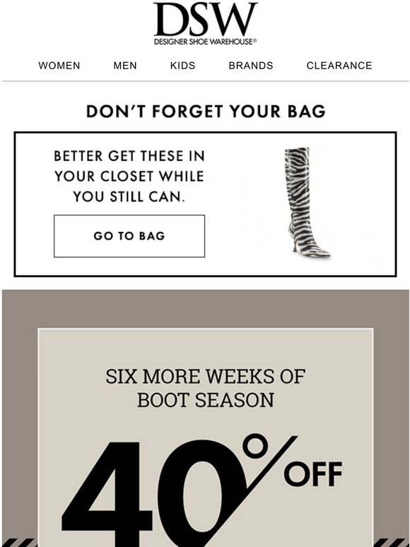 DSW: FINAL HOURS: 40% off. | Milled