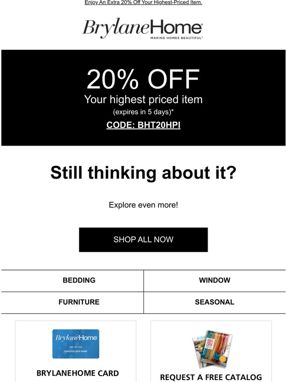 Brylane Home: Explore more items you might love! | Milled