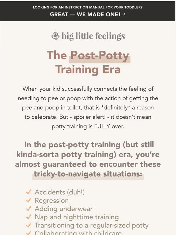 Big Little Feelings: The Post-Potty Training Era | Milled