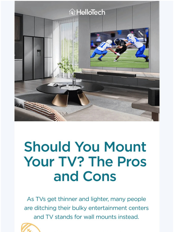 HelloTech: Should You Mount Your TV? Here's What to Consider. | Milled