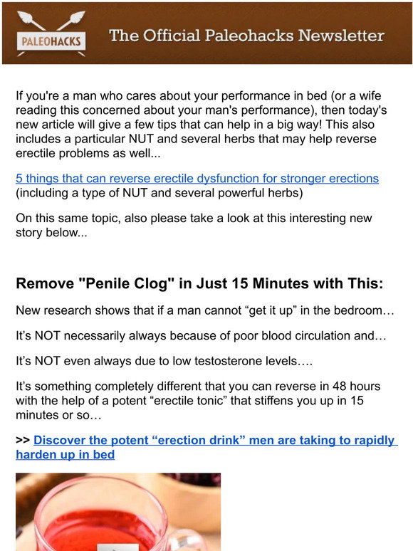 PaleoHacks: This NUT triggers stronger erections | Milled