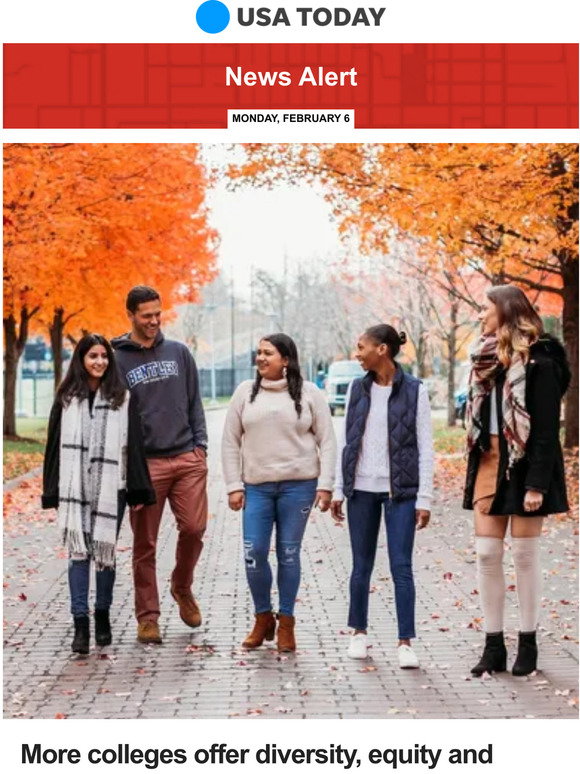 USA TODAY: News alert: More colleges offer diversity, equity and ...