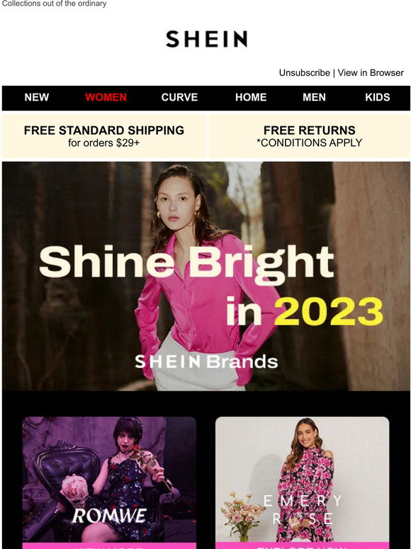 SHEIN: SHEIN Brands | Shine Bright in 2023 | Milled