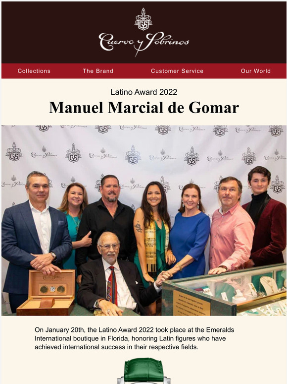 Cuervo y Sobrinos: Latino Award 2022 🏆 - Manuel Marcial de Gomar | Milled