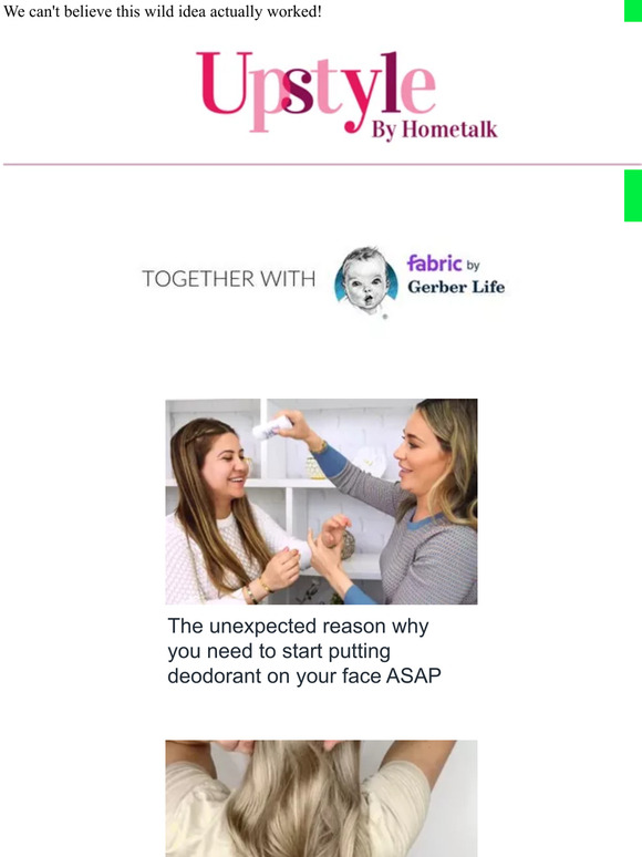 HomeTalk.com: Rub deodorant on your face | Milled