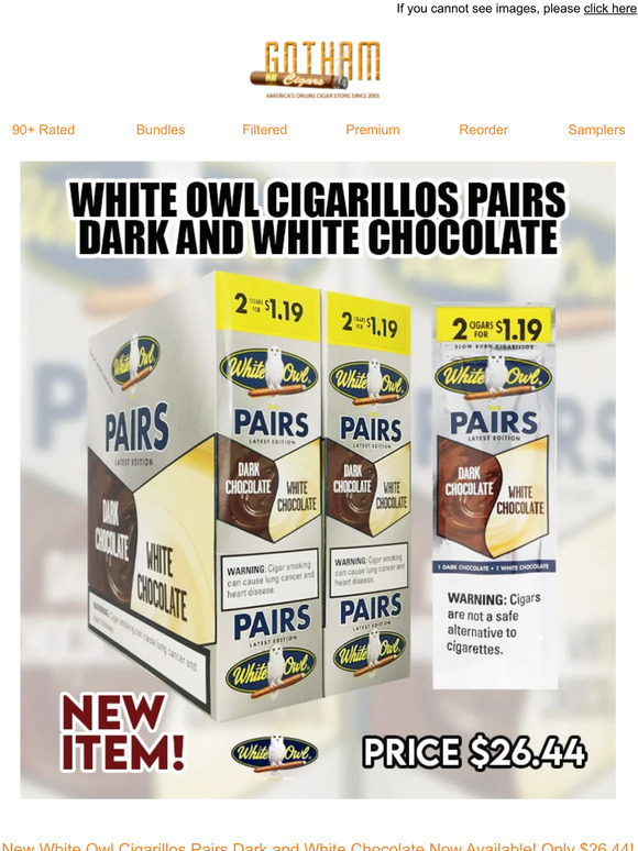 Gotham Cigars: New White Owl Cigarillos Pairs Dark and White Chocolate ...