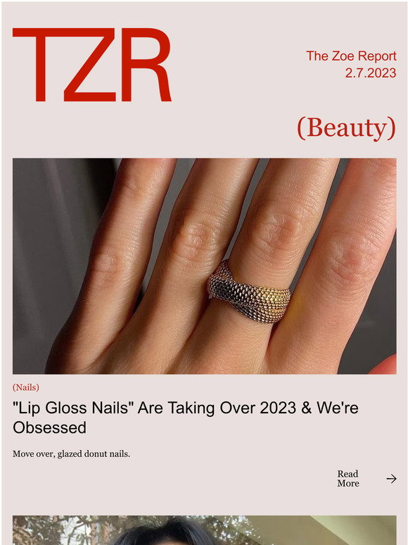 The Zoe Report: "Lip Gloss Nails" Are Taking Over 2023 & We're Obsessed ...