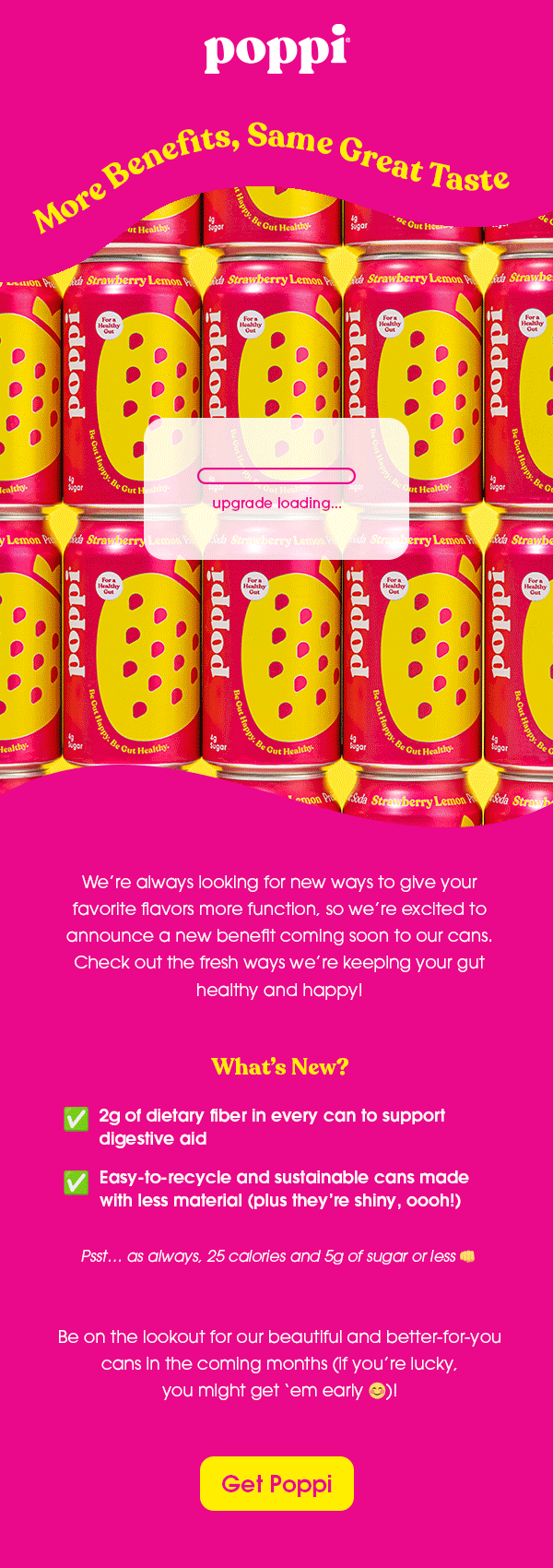 Poppi: Poppi upgrade loading... 🟩🟩🟩⬜ 100% | Milled