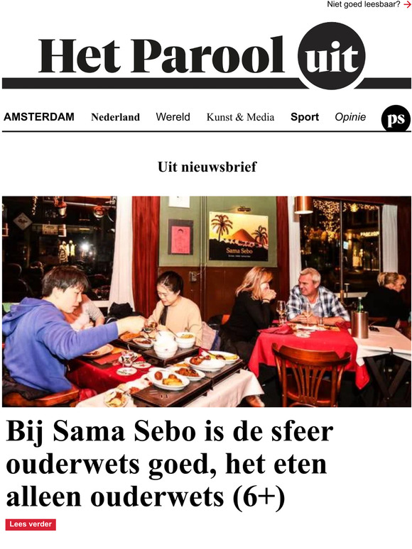 Het Parool: Bij Sama Sebo is het eten ouderwets (6+) | Bij Taste Like ...