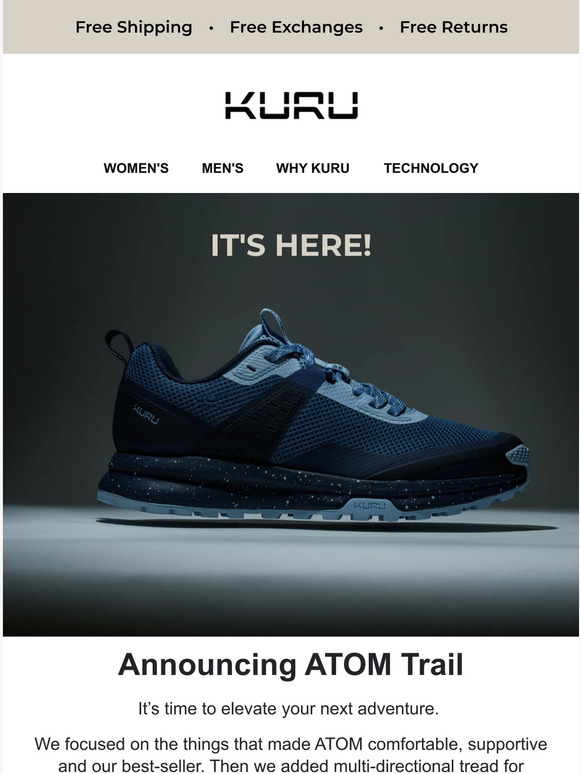 KURU Footwear: Today’s The Day! Introducing The New ATOM Trail | Milled
