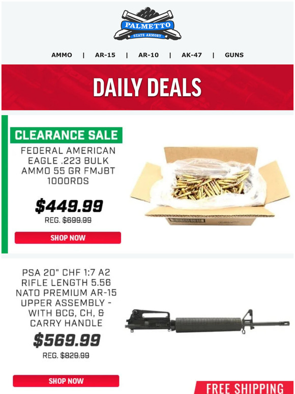 Palmetto State Armory: Back In Stock! | PSA 20" CHF Classic Upper w ...