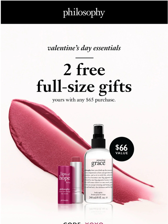Philosophy: Valentine, Don't Leave Your FREE Gifts Behind! | Milled