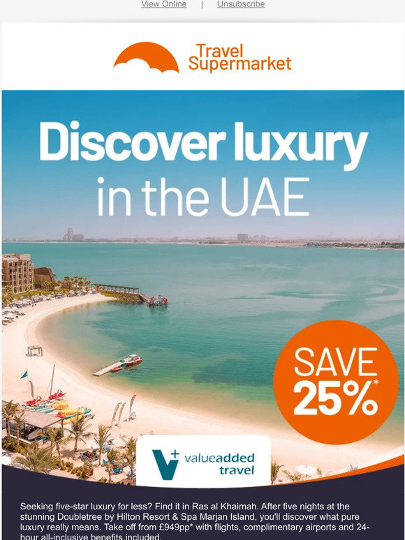 TravelSupermarket: Save 25% on luxury stays in the UAE 🤩 | Milled