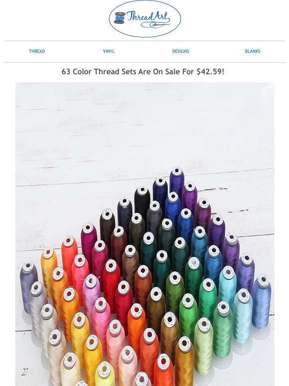 ThreadArt: Our 63 Color Thread Set Only $42.59 Today! 🌈 Add Color to ...
