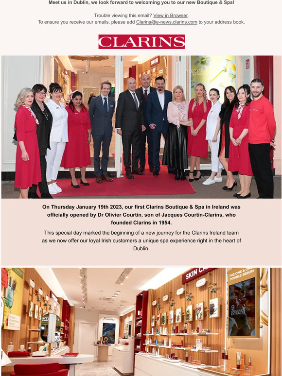 Clarins: FIRST LOOK: Ireland’s very first Clarins Boutique & Spa has ...