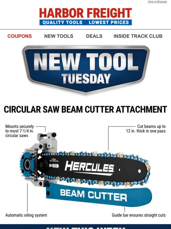 Harbor Freight New Product Alert Milled