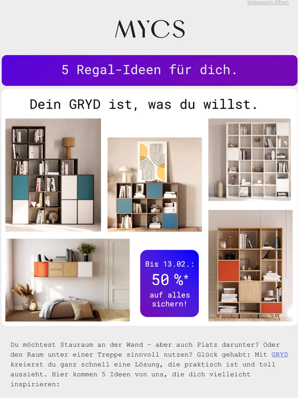 MYCS: 5 x GRYD: Mach mehr aus deinem Regal! | Milled