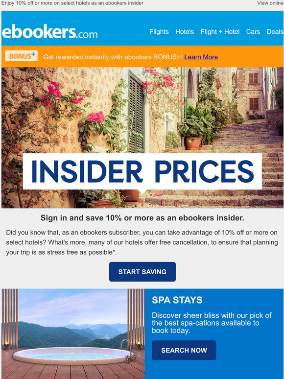 ebookers: Plan your next getaway for less | Milled