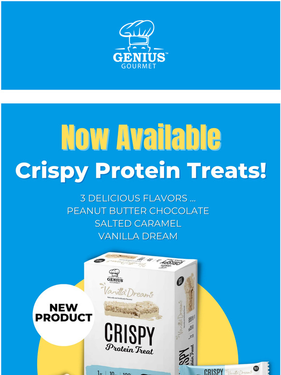 Genius Gourmet: NOW AVAILABLE... Crispy Protein Treats! Yay! 😀 | Milled